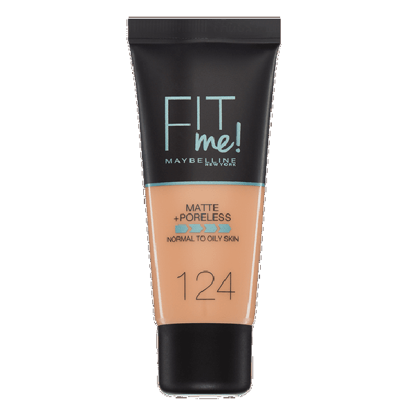 Maybelline Fit Me Matte & Poreless Liquid Foundation 124-soft-Sand 30ml ...